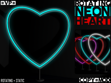 Second Life Marketplace - =VP= Rotating Neon Hearts